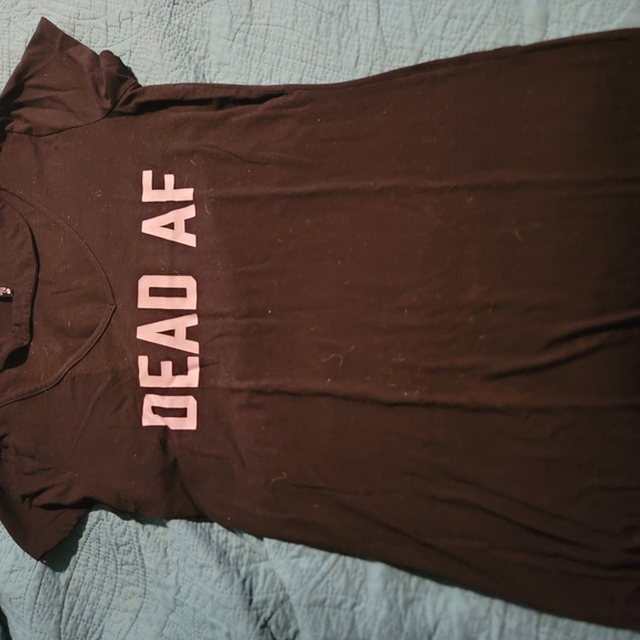 Yandy | Intimates & Sleepwear | Black Tshirt Night Gown | Poshmark